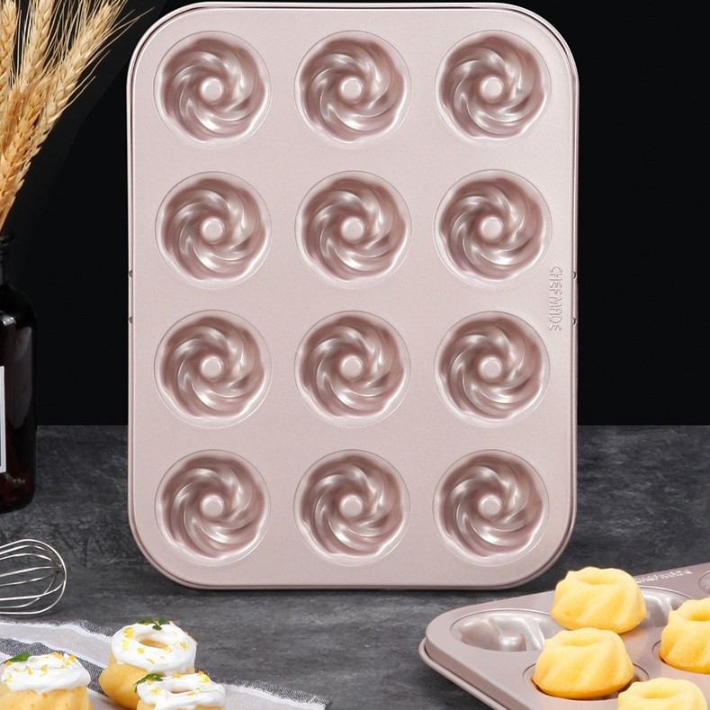 Jual Chefmade 12cups Mini Cyclone Cake Mold WK9985 / loyang kue tulban ...