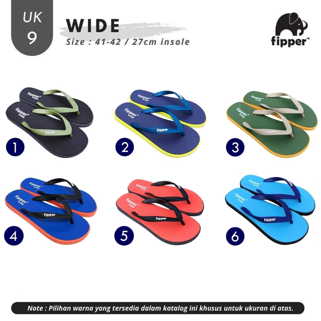 Jual Sendal Fipper Wide / Sendal Jepit Pria UK 9 (size 41 42) | Shopee ...