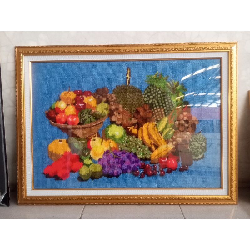 Jual PIGURA 24 R DOBEL FRAME DOBEL LINEN EMAS EMAS LURIK UKURAN 60 cm x ...