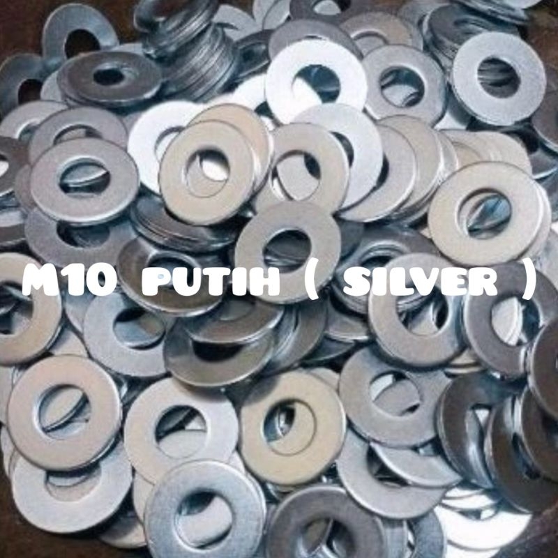 Jual RING PLATE M10 KILOAN RING PLATE M10 PUTIH ( BAUT 14) ISI KURLEB ...