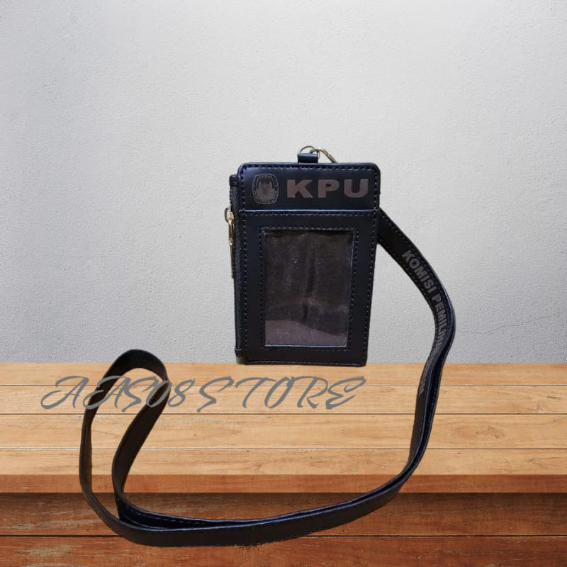 Jual id card kulit KPU lanyard card holder kulit KPU | Shopee Indonesia