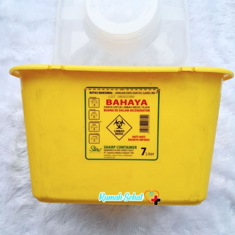 Jual Tempat Limbah MEDIS Tajam 7 L SHARP CONTAINER Tempat Sampah Tajam ...