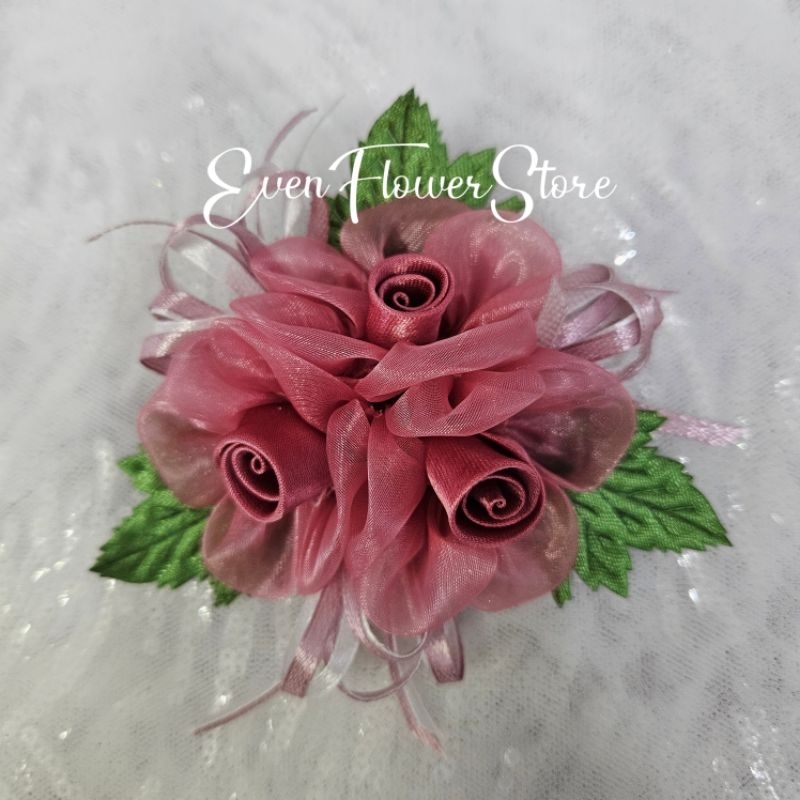 Jual bunga flower R3 lotus organdi/bunga aksesoris panitia per12 pcs ...