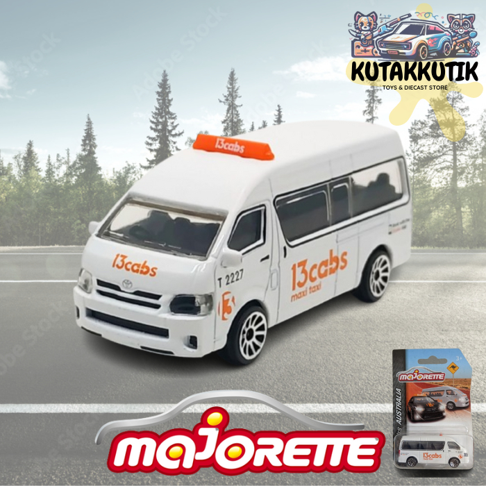 Jual Majorette Mobil Taxi Travel Van Toyota Hiace Putih 13Cabs Maxi ...