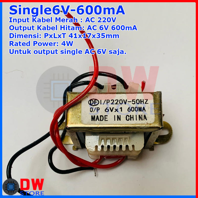 Jual Trafo Transformer Power Supply CT nonCT 220V AC 6V 9V 12V 15V ...