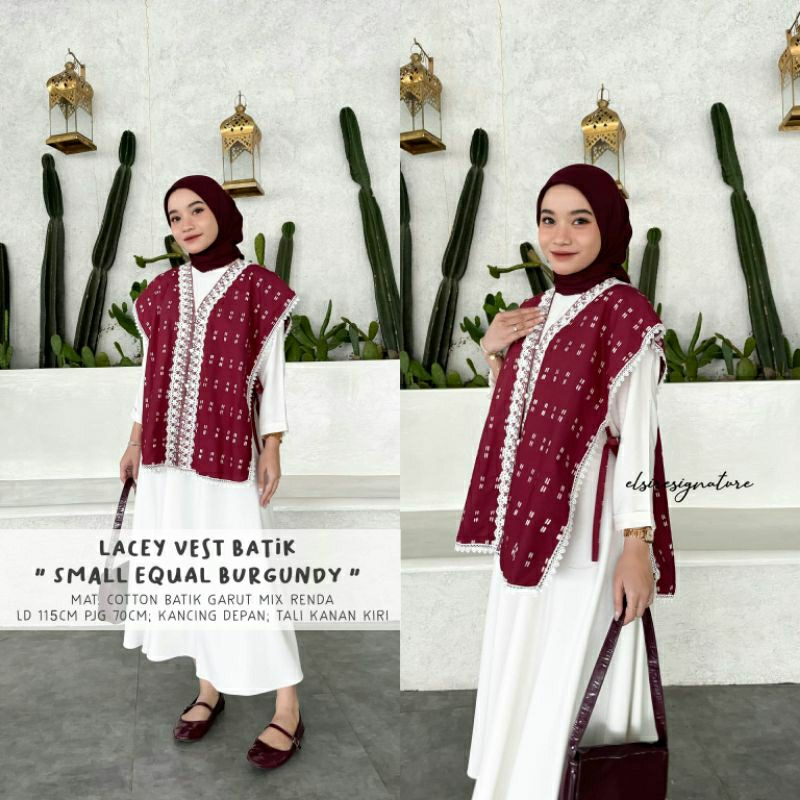 Jual ELSIRESTORE.ID Lacey Vest Elsire Rompi Batik Lawasan Kekinian ESL ...