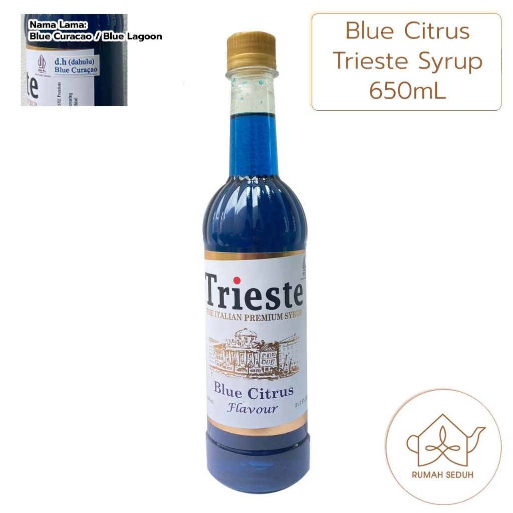 Jual 650 mL Blue Citrus Syrup Trieste - Blue Curacao / Sirup Blue ...