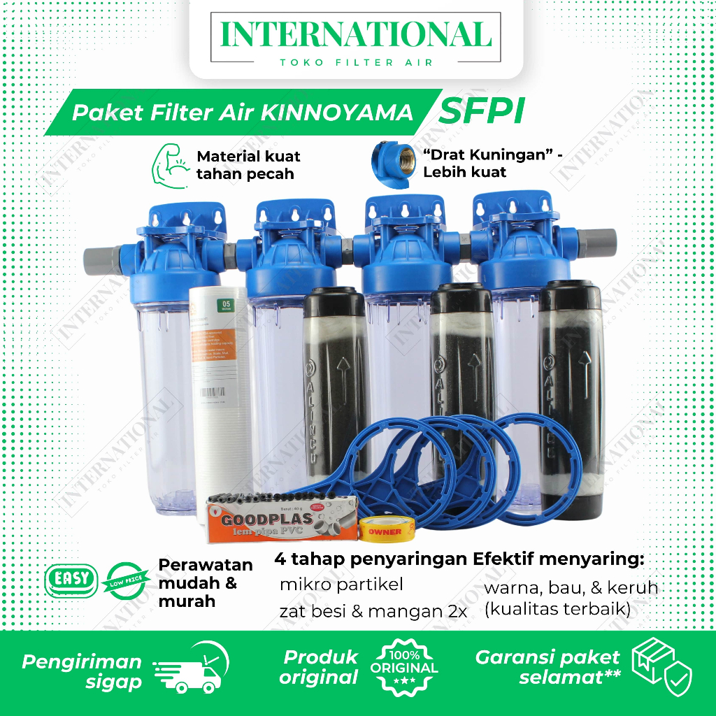 Jual Filter Air Sumur Bor Zat Besi Lengkap 1 set / Penjernih Air Toren ...