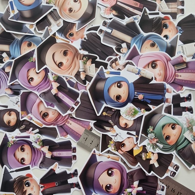 Jual JUMBO Topper Wisuda instan Karakter unik tinggi 13cm sudah ...