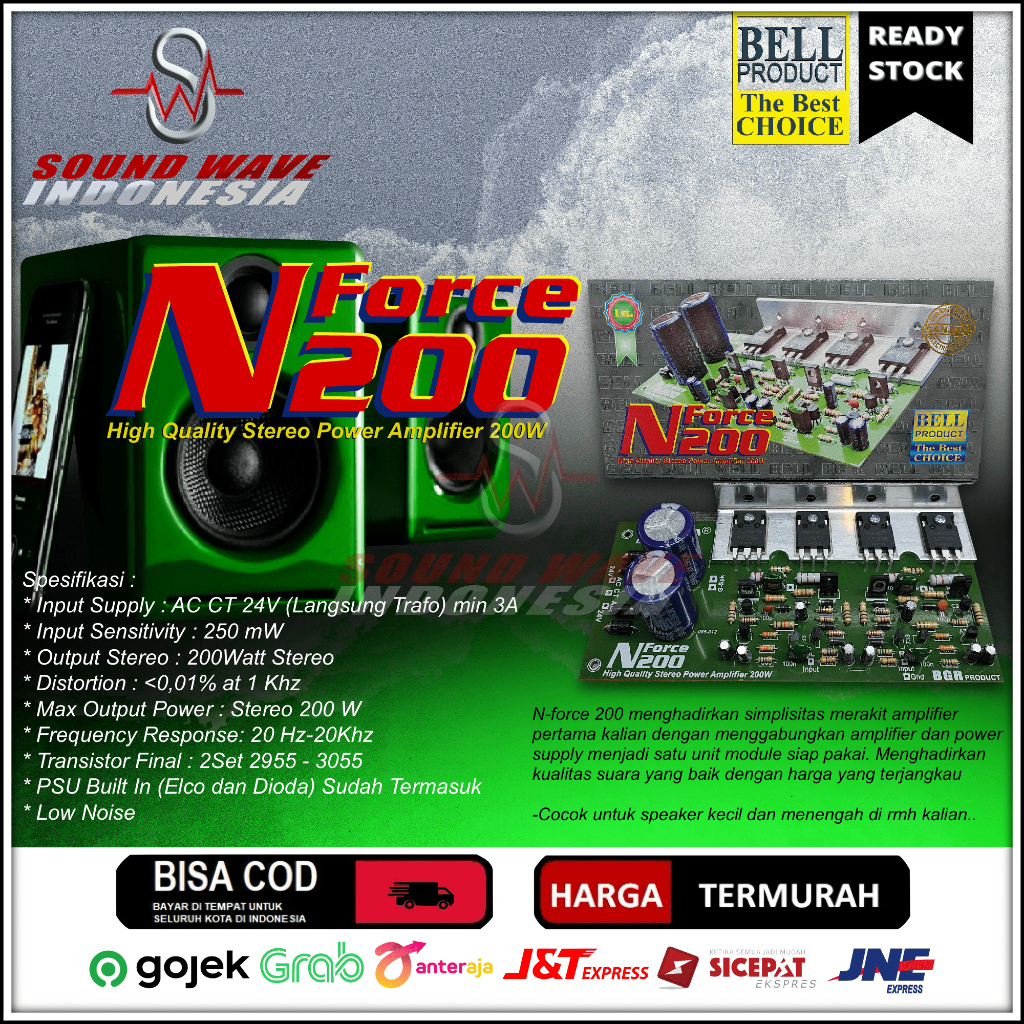 Jual KIT N FORCE 200 POWER AMPLIFIER | Shopee Indonesia
