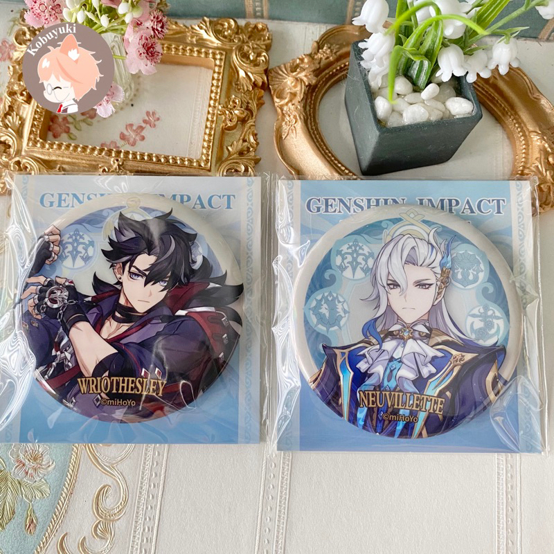 Jual Official Badge Pin Neuvillette Wriothesley bros genshin impact ...