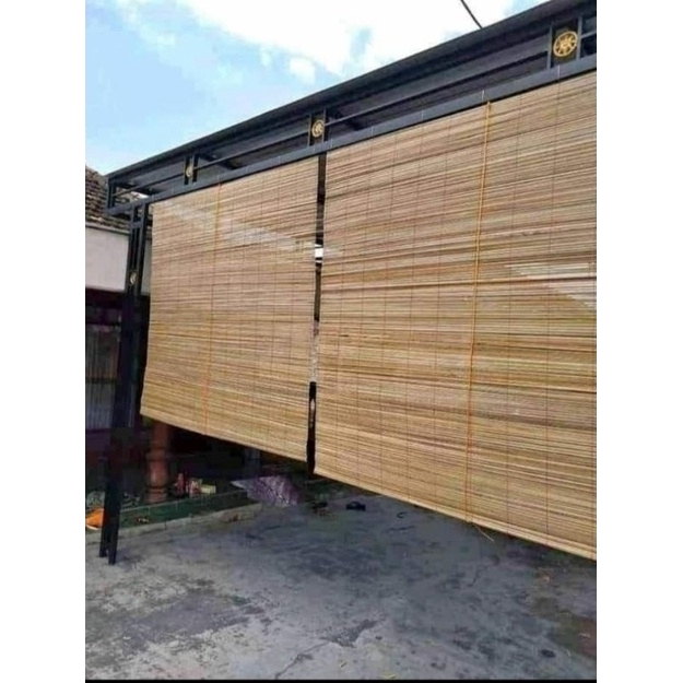 Jual Tirai Bambu krey gulung outdoor ukuran 2x2m plus tali+ring set semua ukuran lLEBAR KALI ...