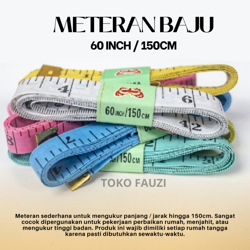 Jual Meteran Jahit,Baju,Kain Ukuran 150 cm Merk Butterfly (Tailoring ...
