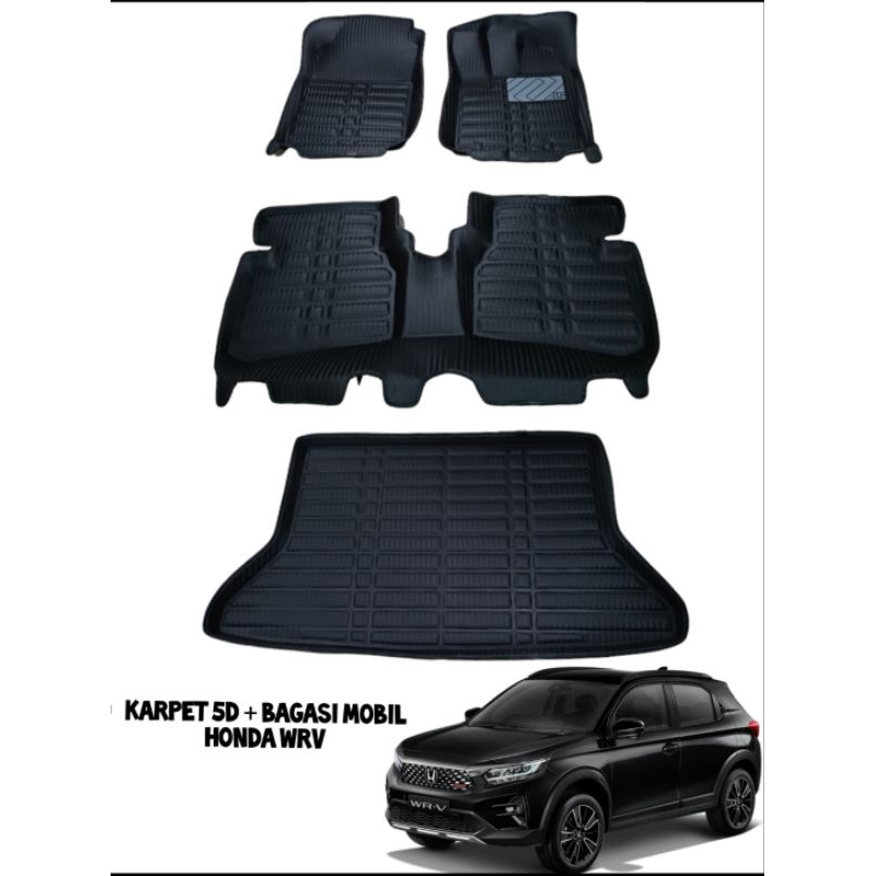 Jual Karpet 5D + bagasi mobil Honda wrv hitam carbon | Shopee Indonesia