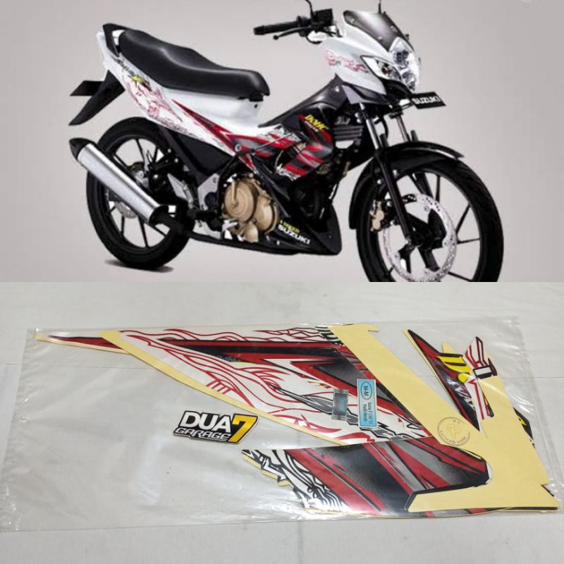 Jual Sticker stiker striping lis gambar Satria F 150 FU 2011 Putih ...