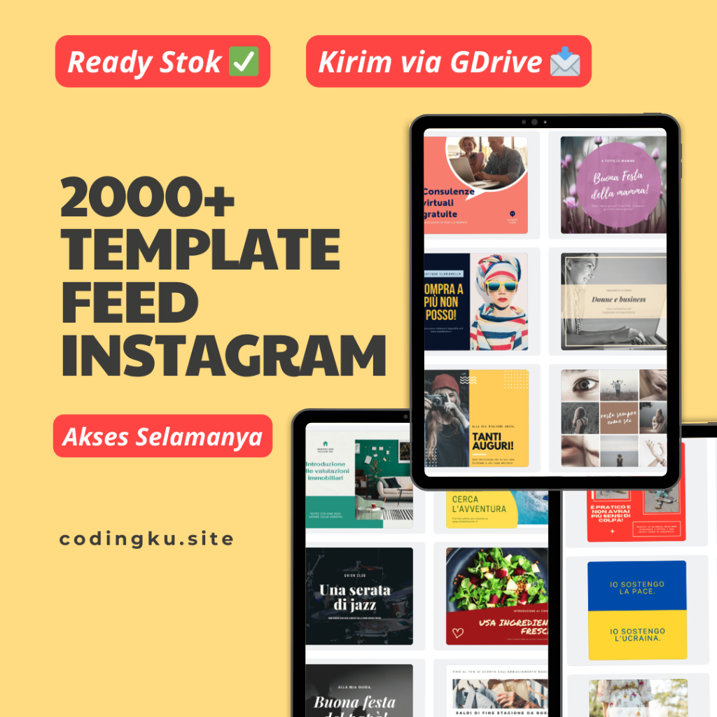Jual 2000++ TEMPLATE FEEDS INSTAGRAM - Format PPT Terlengkap Murah ...