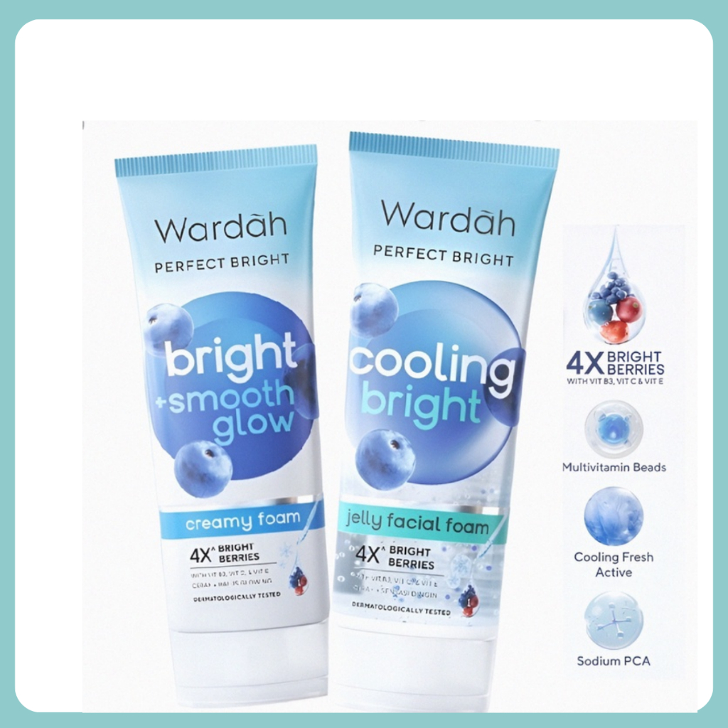 Jual Wardah Perfect Bright Creamy Foam Bright Smooth Glow / Cooling ...