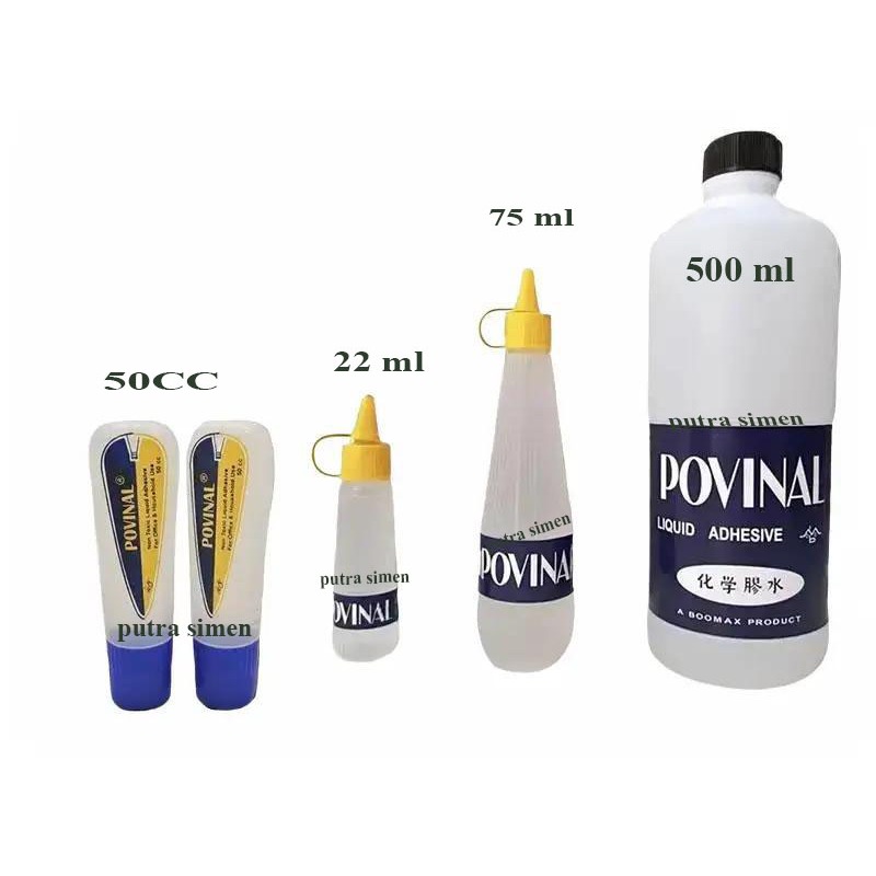 Jual Lem Povinal Liquid Adhesive Perekat | Shopee Indonesia
