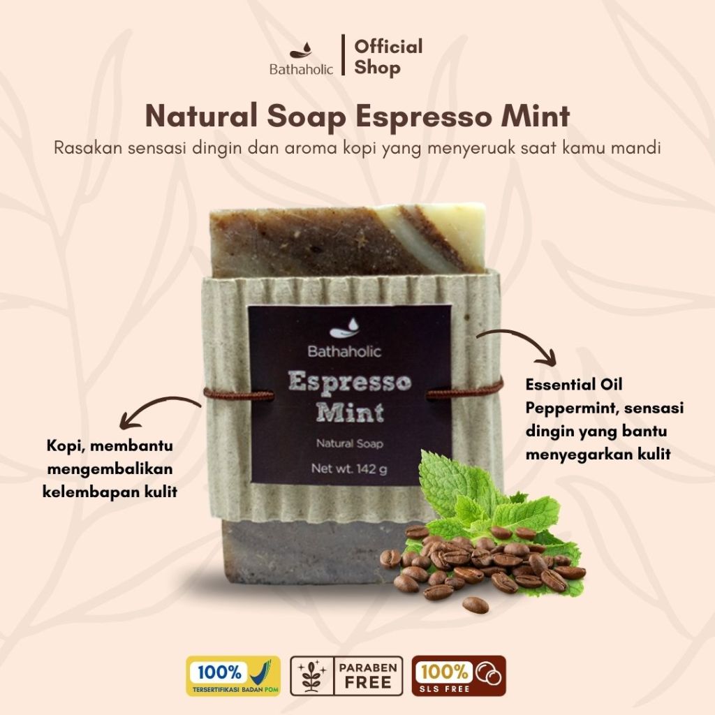 Jual Bathaholic - Espresso Mint Natural Soap | Shopee Indonesia