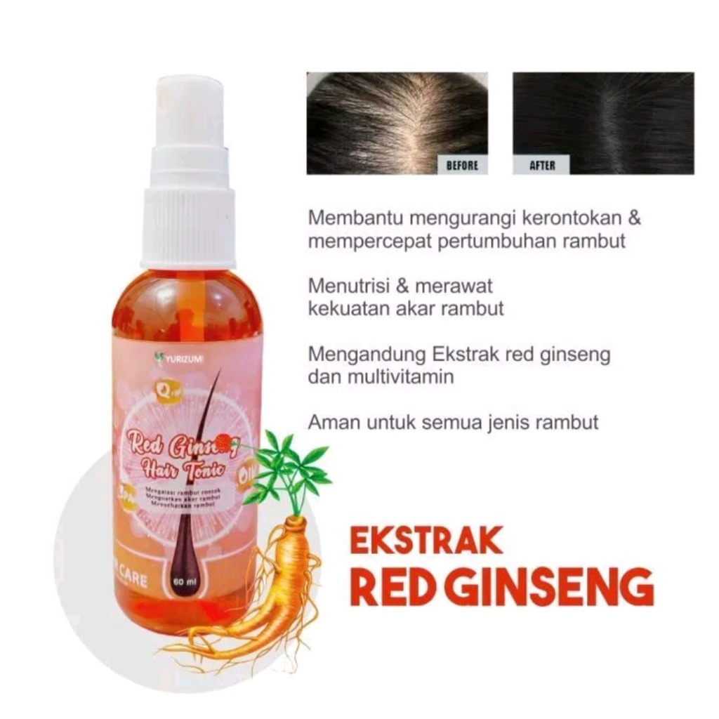 Jual Yurizumi Red Ginseng Hair Tonic Spray Rambut Rontok Pria & Wanita ...