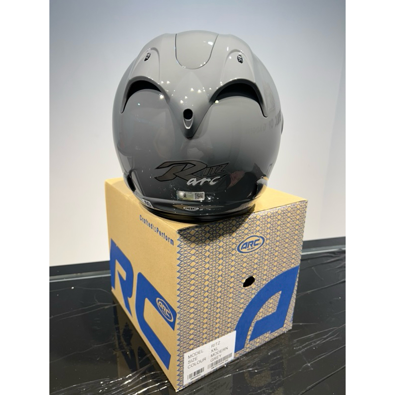 Jual HELM/HELMET ARC RIZT POLOSAN NEW MODERN GRAY -HALF FACE HELMET ...