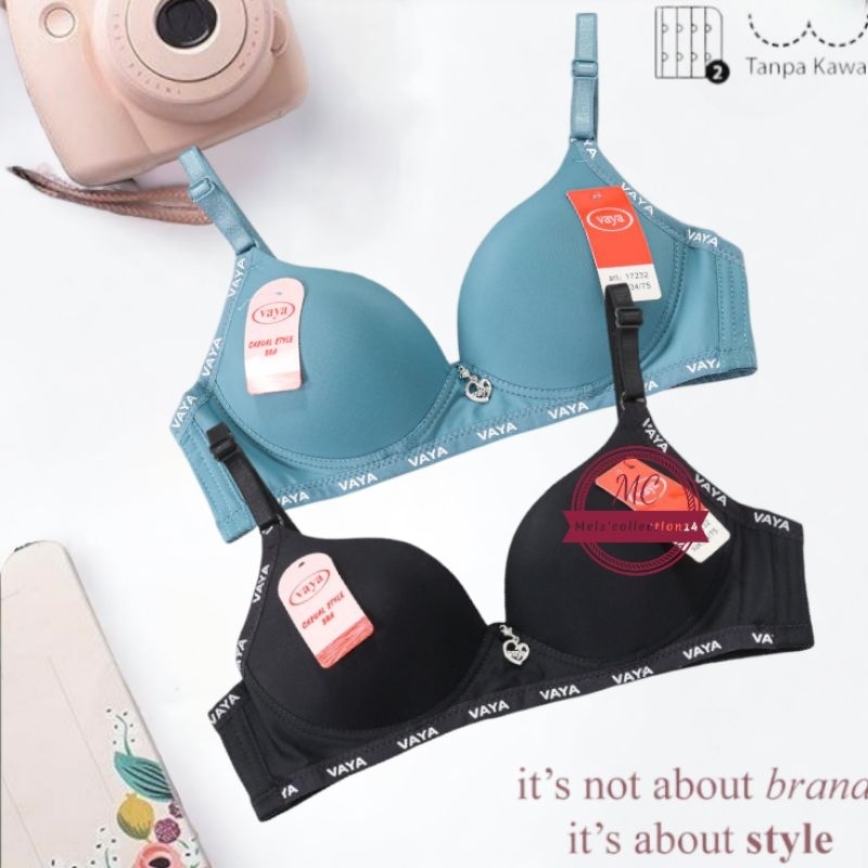 Jual Bh tanpa kawat busa tipis kait 2 size 34-40 bra casual cup A-B daily bra polos Korean ...