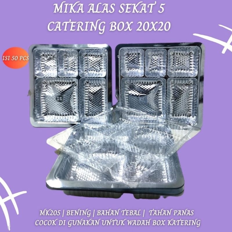 Jual Mika Sekat 5 Mika 20X20 Alas Mika / Mika Lolipop (Isi 50 Pcs ...
