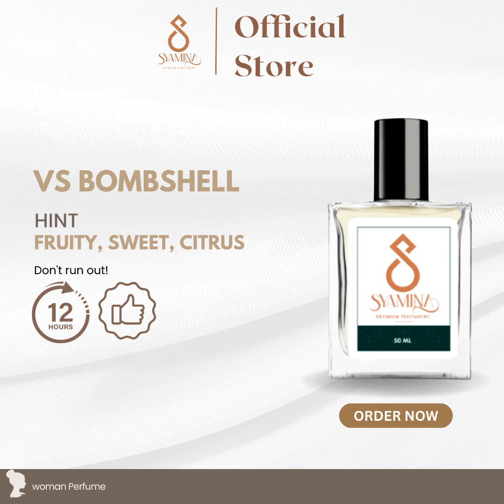Jual SYAMINA parfum wanita PREMIUM inspired VS BOMBSHELL minyak wangi ...