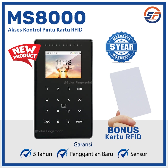 Jual Reader Card RFID Proxy PIN MAGIC MS8000 Akses Kontrol Pintu Access ...