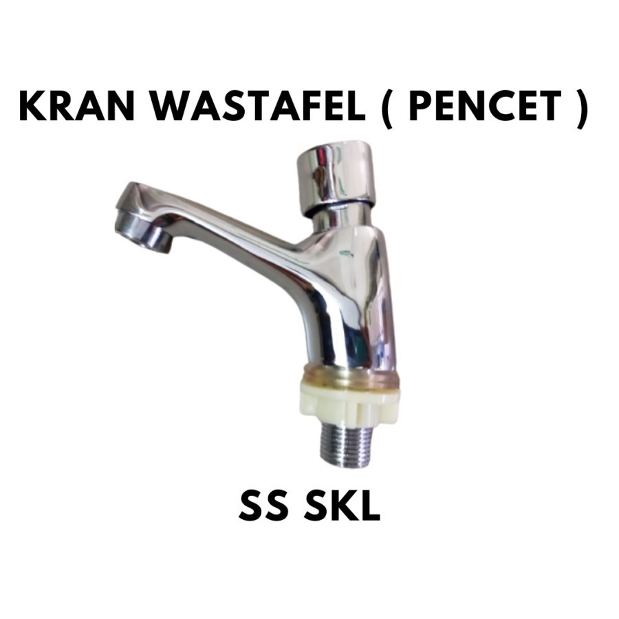 Jual GM-KRAN KERAN WASTAFEL PENCET SS SKL CUCI TANGAN OTOMATIS BASIN ...
