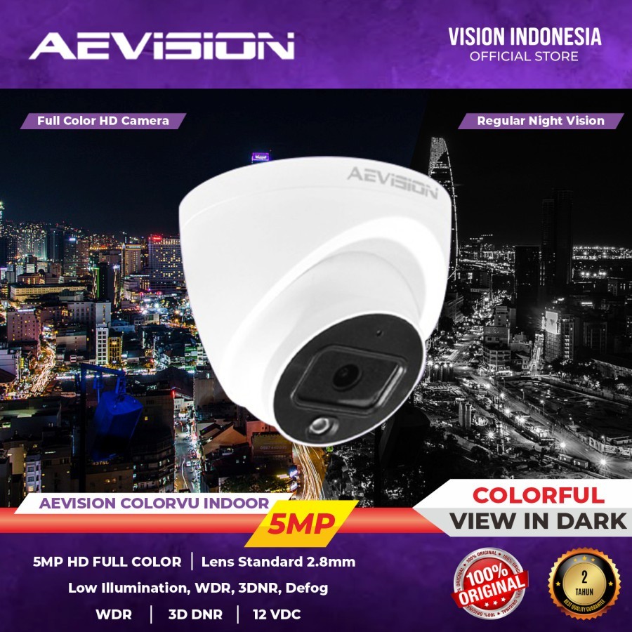 Jual CAMERA AEVISION 5MP INDOOR COLORVU ULTRA HD FULL COLOR | Shopee ...