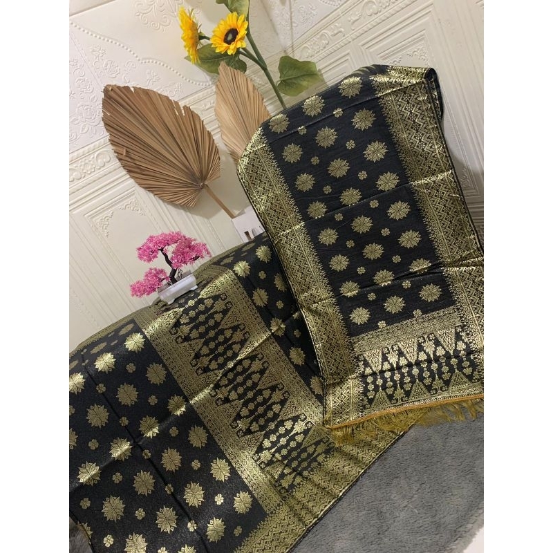 Jual songket premium cantik manis gold ( mesin ) | Shopee Indonesia
