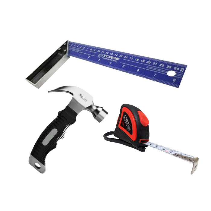 Jual Paket Alat Bertukang Palu Meteran Penggaris | Shopee Indonesia