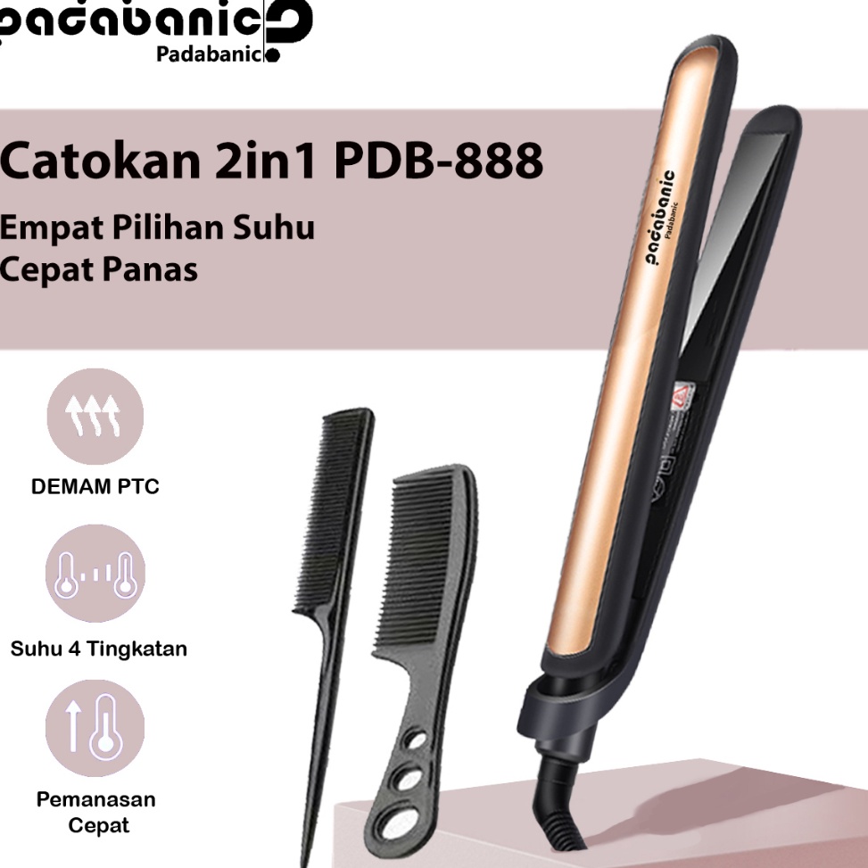 Jual ART D73B PADABANIC Catokan Rambut Lurus Dan Keriting Catokan 2in1 ...