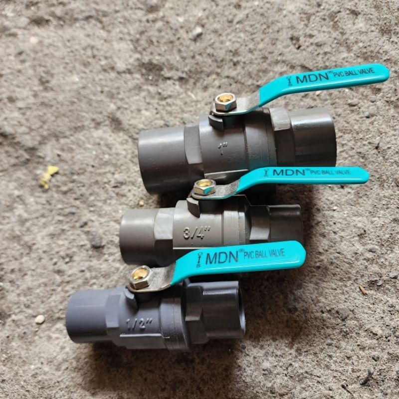 Jual BALLVALVE PLASTIK PVC GAGANG BESI "MDN" 1 INCH / KRAN PIPA / STOP KRAN | Shopee Indonesia
