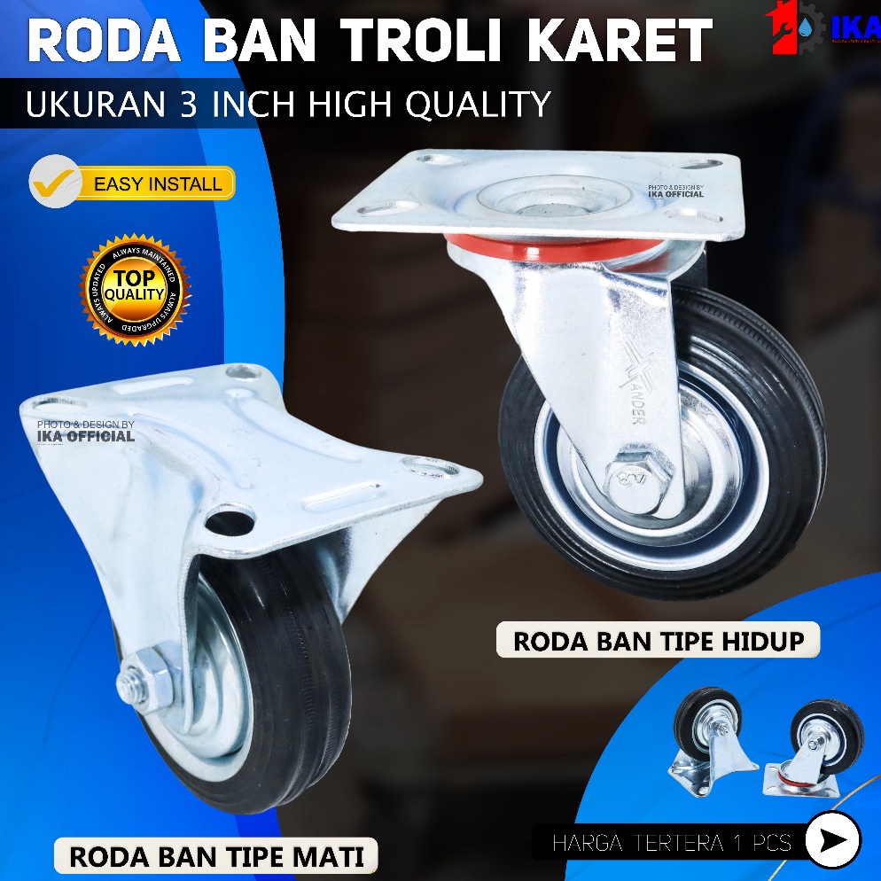 Jual ern Roda Trolley 3 4 inch Roda Troli Roda Gerobak Etalase Roda ...