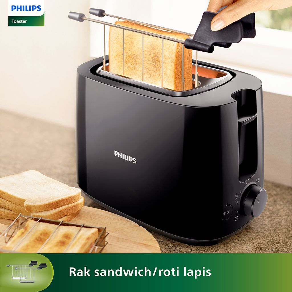 Jual Philips Roaster Philips Toaster Bunwarmer HD2583/90 with Sandwich ...