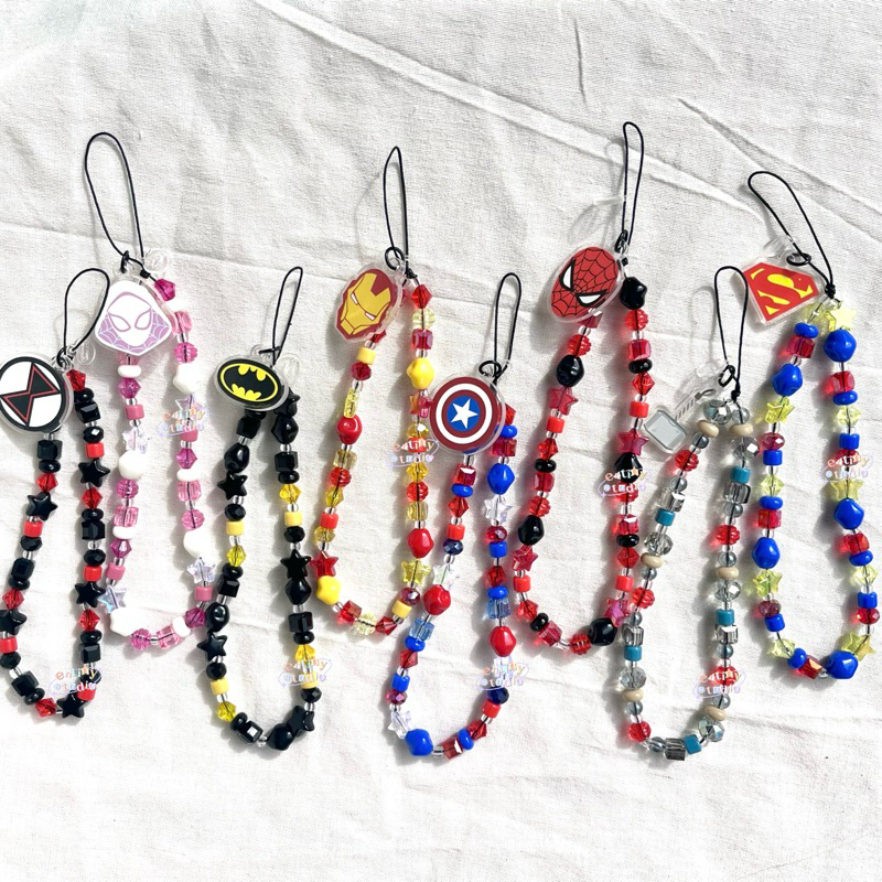 Jual Marvel Heroes Phone Strap | Iron Man | Spider Man | Gwen Stacy ...