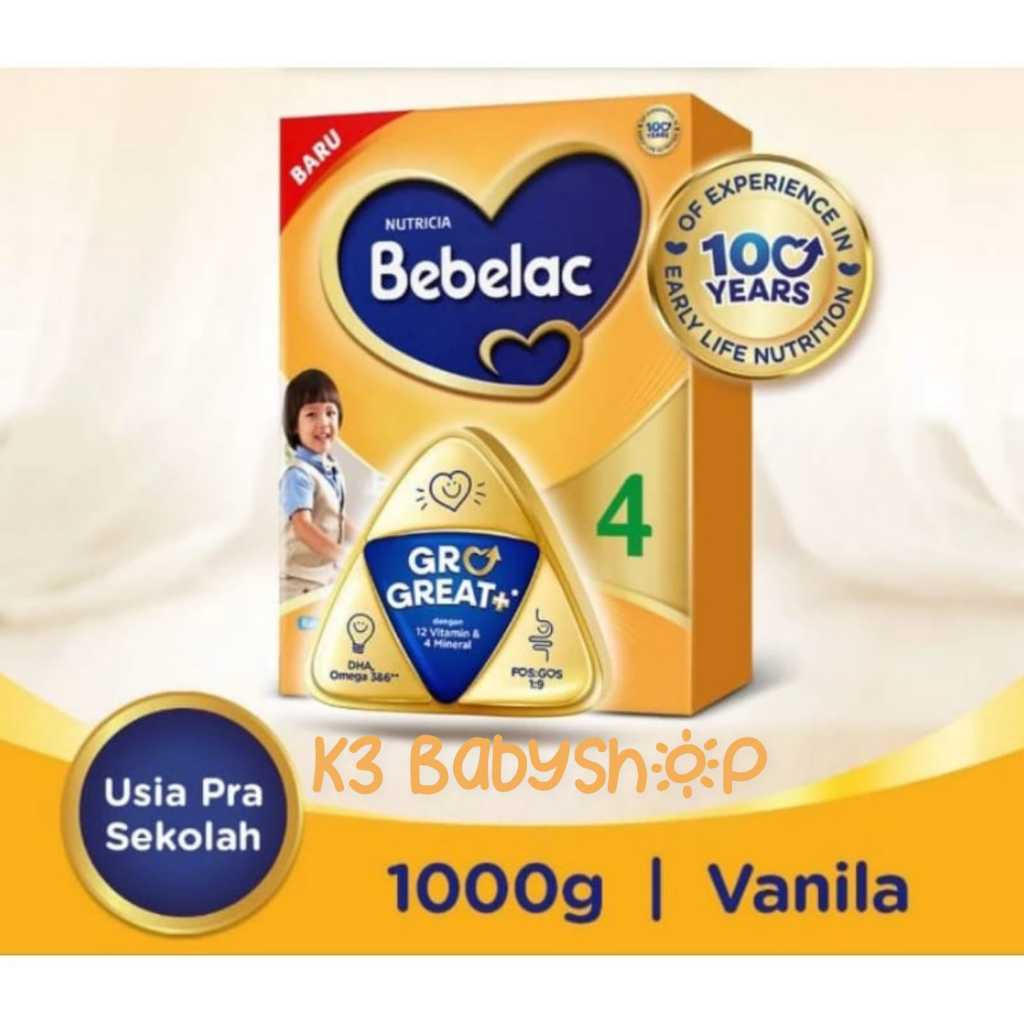 Jual Bebelac 4 vanilla madu box 1000gram susu pertumbuhan anak 3-6 ...