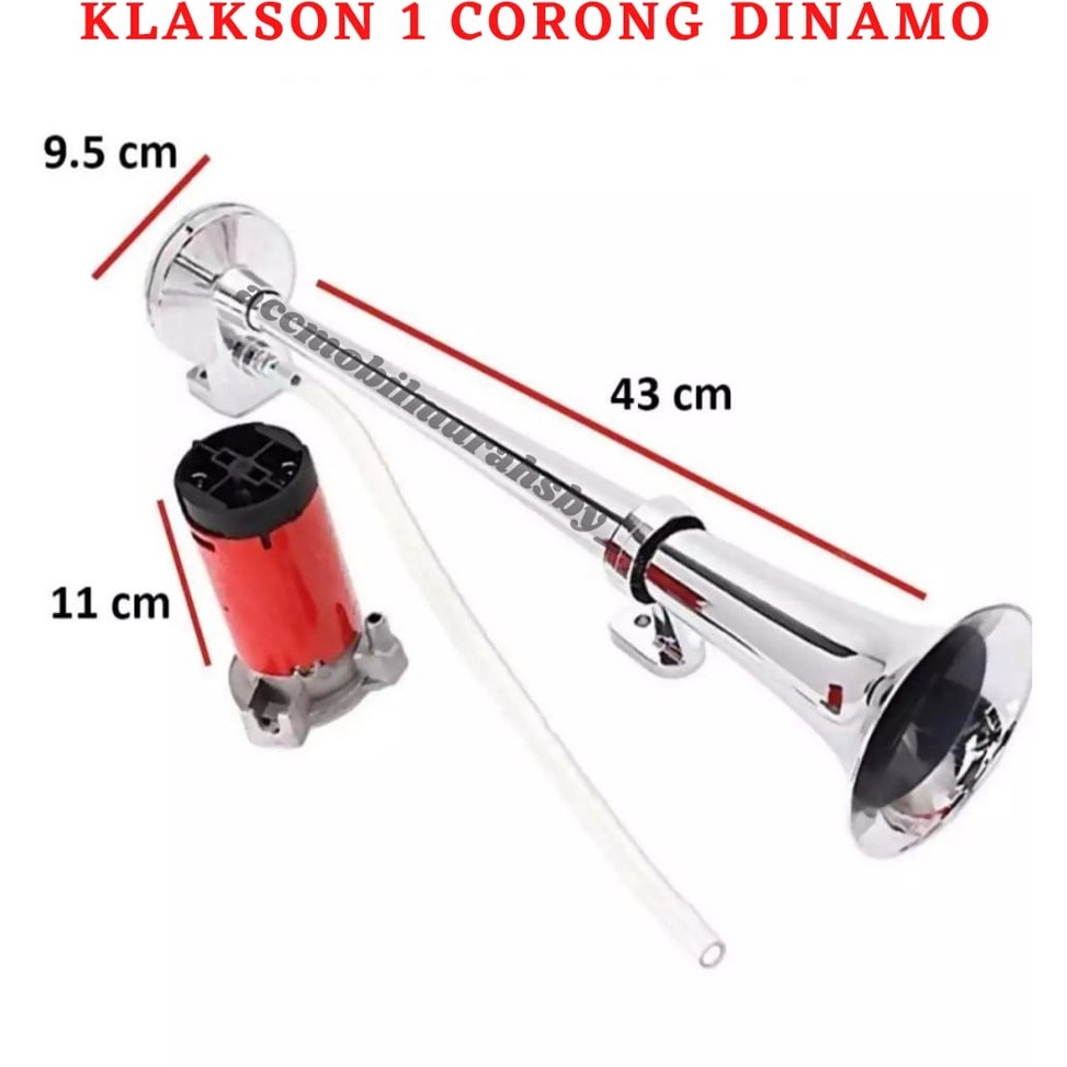 Jual Klakson Trompet Mobil Loud Air Horn 15dB 12V 24V 45cm h Produk ...