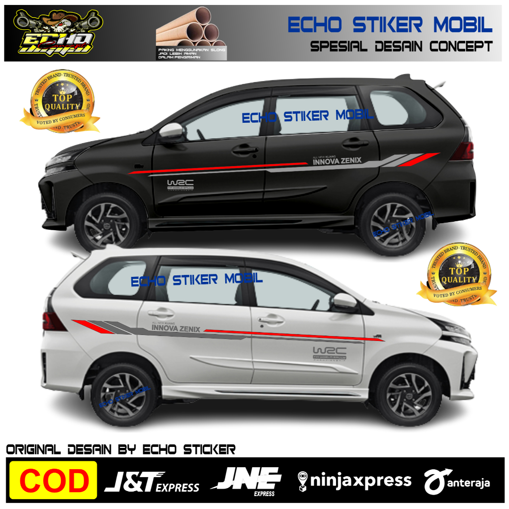 Jual Sticker Stiker TOYOTA INNOVA ZENIX Stiker MOBIL INNOVA XENIA luxio ...