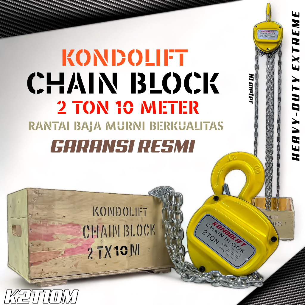 Jual KONDOLIFT JAPAN CHAIN BLOCK 2 TON 10 METER POWERTOOLS OFFICIAL ...