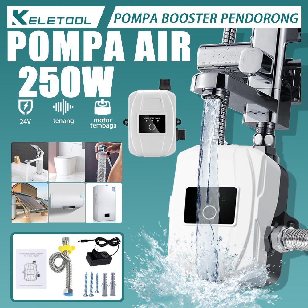 Jual 250W automatis pompa booster pendorong air shower 35L menit pump ...