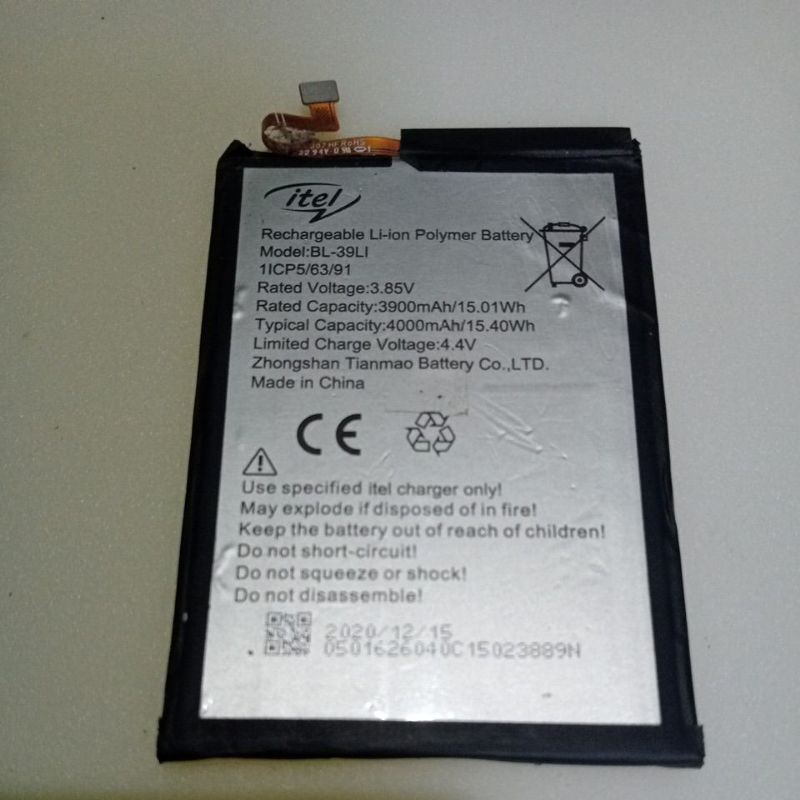 Jual BATERAI ITEL VISION 1/VISION 2/VISION 1 PRO BL-39LI ORIGINAL | Shopee Indonesia