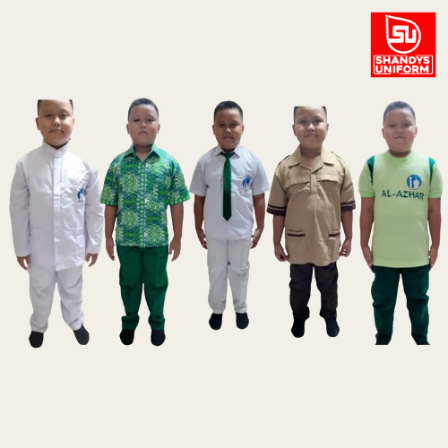 Jual PAKET SERAGAM SEKOLAH SD AL AZHAR PUTRA ( GET 5 STEL )-SHANDYS ...