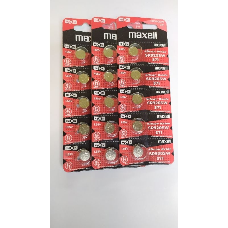 Jual BATERAI MAXELL ORIGINAL SR 920 SW ATAU SR 371 SW | Shopee Indonesia