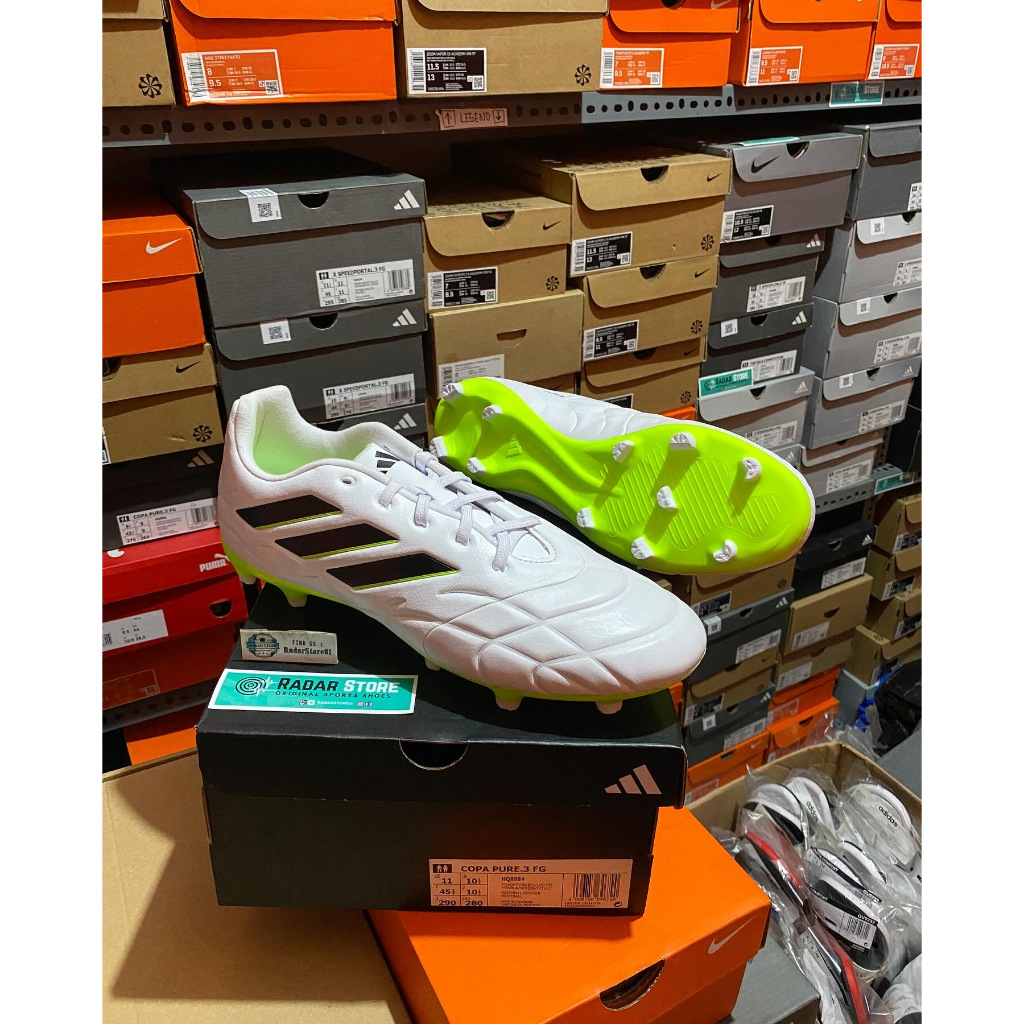 Jual Sepatu Bola Adidas Copa Pure.3 FG White Lemon HQ8984 Original BNIB ...