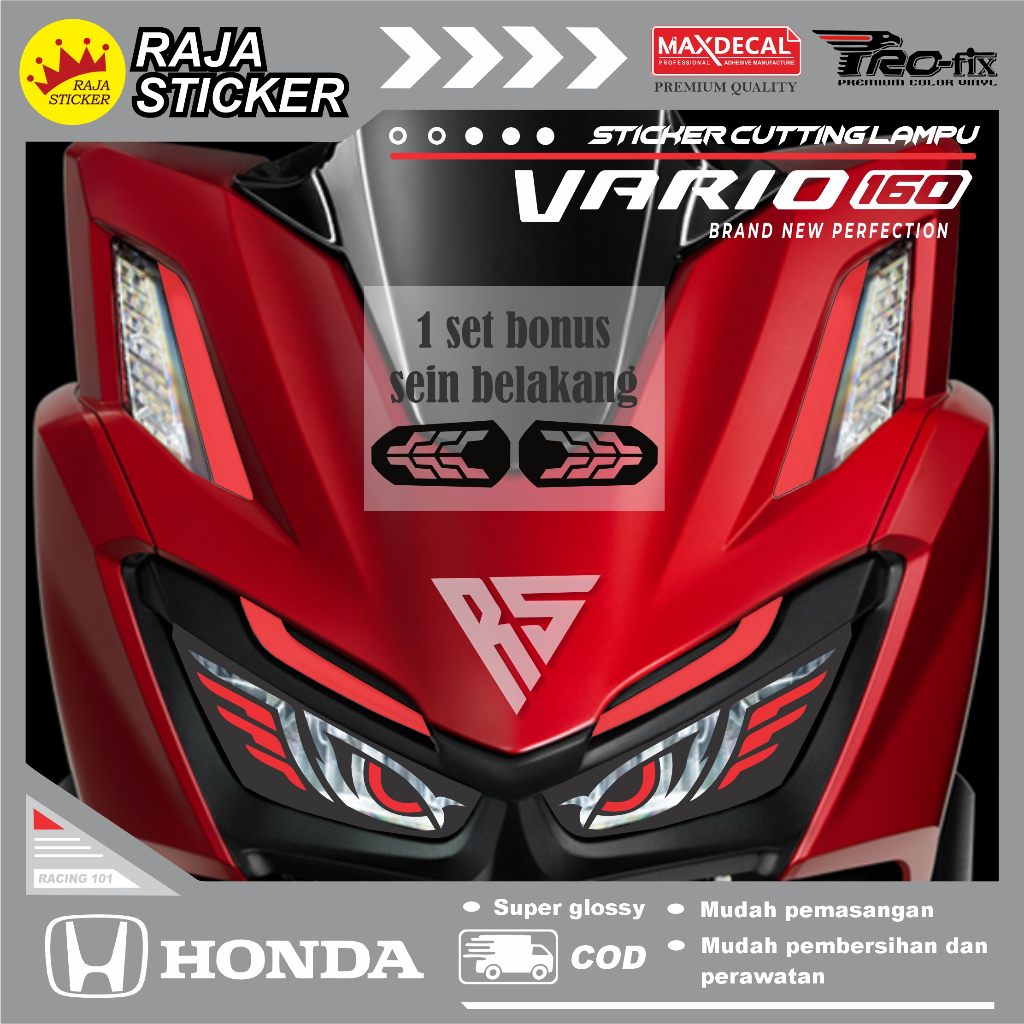 Jual Sticker Stiker lampu vario 160 cc motif baru | Shopee Indonesia