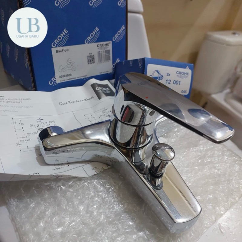 Jual GROHE BAUFLOW 23601000 Kran Bath Tubh Grohe Panas Dingin | Shopee ...
