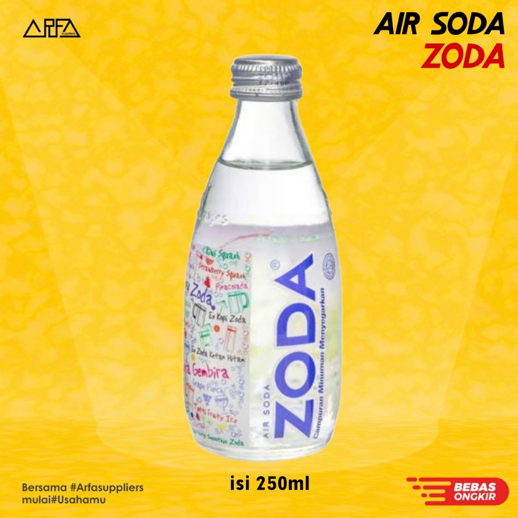 Jual Air Soda Tawar Zoda 250ml - Water Soda | Shopee Indonesia